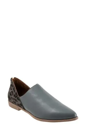 BUENO Beau Pointed Toe Loafer - Ash/leopard