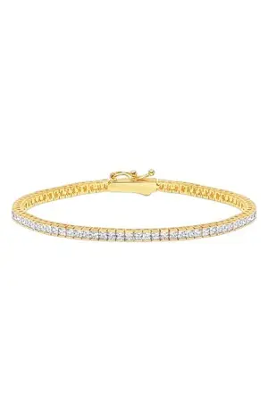 CRISLU Princess Cubic Zirconia Tennis Bracelet - Gold