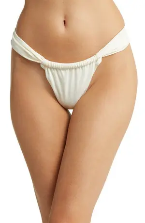 House Of Cb Gathered Bikini Bottom - Ivory