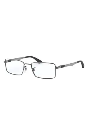 Ray-ban 54mm Rectangle Eyeglasses - Gunmetal
