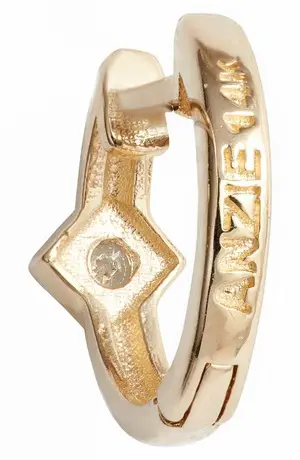 Anzie Cleo Diamond Huggie Hoop Earrings