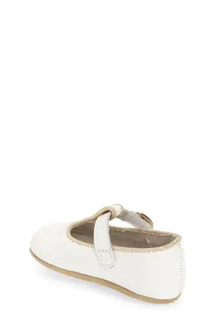 L'AMOUR Evie T-strap Crib Shoe - White