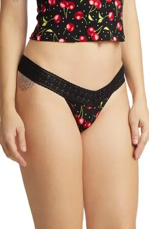 Hanky Panky Dreamease Low Rise Thong - Cherry Bomb