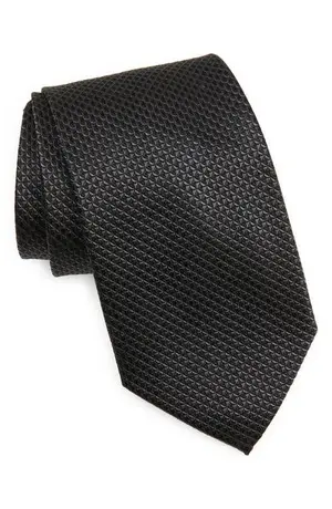Nordstrom Nordstrom Silk Jacquard Neck Tie Black