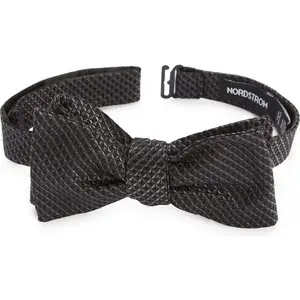 Nordstrom Solid Silk Bow Tie - Black