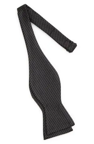 Nordstrom Solid Silk Bow Tie - Black