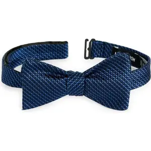 Nordstrom Solid Silk Bow Tie Navy