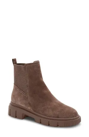 Blondo Bandit Waterproof Suede Bootie Taupe Suede