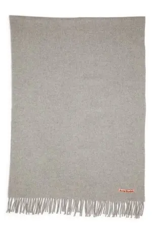 Acne Studios Canada Fringe Scarf - Light Grey Melange