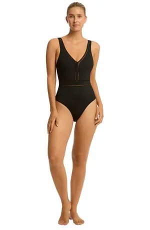 SEA LEVEL Spliced One-piece Swimsuit