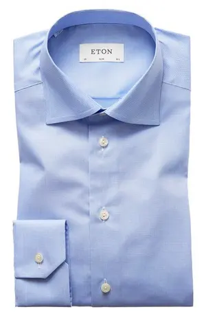 Eton Slim Fit Houndstooth Dress Shirt