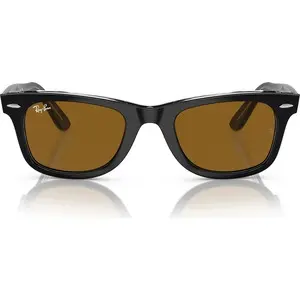 Ray-ban Ray-Ban 52mm Square Sunglasses Black Brown