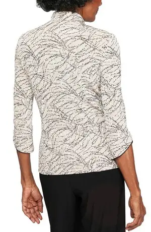 Alex Evenings Foiled Print Twinset - Beige
