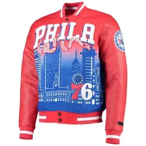 PRO STANDARD Philadelphia 76ers Remix Varsity Full-zip Jacket