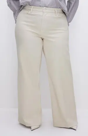Good American Good Skate High Waist Wide Leg Jeans
