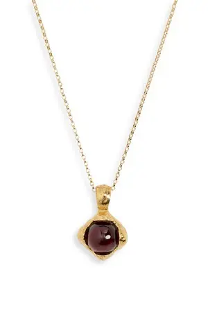 ALIGHIERI Garnet Pendant Necklace - Gold