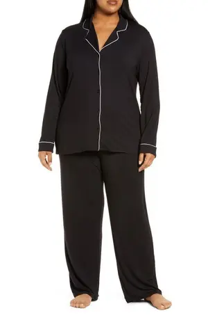 Nordstrom Moonlight Eco Knit Pajamas - Black