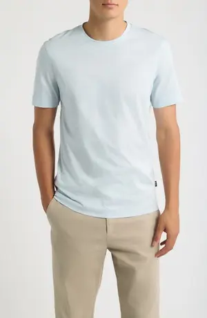 BOSS Tessler Slim Fit Cotton T-shirt - Open Blue