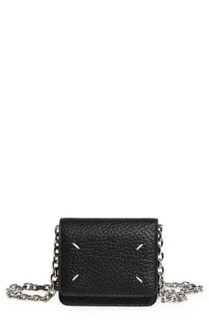 MAISON MARGIELA Small Leather Chain Wallet - Black