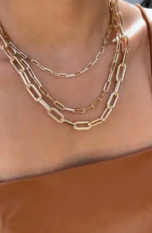SHYMI Maggie Paper Clip Chain Necklace