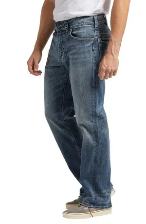 SILVER JEANS CO. Gordie Relaxed Fit Straight Leg Jeans - Indigo