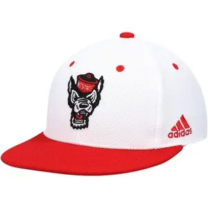 Adidas Nc State Wolfpack On-field Baseball Fitted Hat - White
