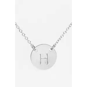 NASHELLE Nashelle Sterling Silver Initial Disc Necklace Sterling Silver H