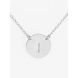 NASHELLE Nashelle Sterling Silver Initial Disc Necklace Sterling Silver I