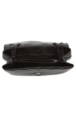 Saint Laurent Loulou Matelassé Leather Shoulder Bag - Noir