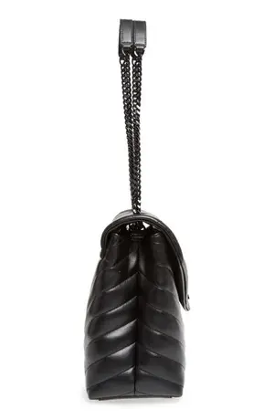 Saint Laurent Loulou Matelassé Leather Shoulder Bag - Noir