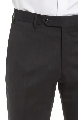 Zanella Parker Stretch Wool Trousers - Charcoal