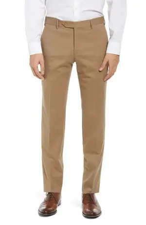 Zanella Parker Stretch Wool Trousers - Tan