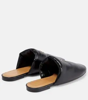 Loewe Anagram Leather Slippers