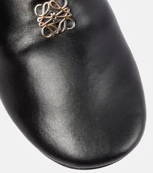 Loewe Anagram Leather Slippers