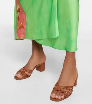 AQUAZZURA Club Leather Mules