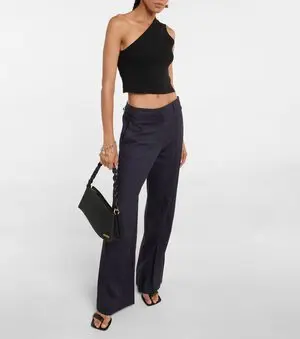 Jacquemus La Maille Ascu Cropped Top - Black