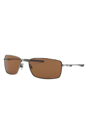 Oakley 60mm Polarized Rectangle Sunglasses