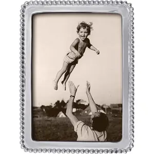 MARIPOSA Pearled Trim Picture Frame - Silver