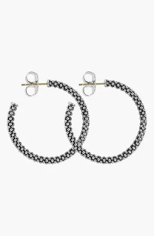 Lagos Caviar Hoop Earrings