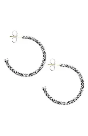 Lagos Caviar Hoop Earrings
