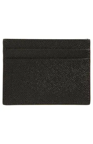 Dolce & Gabbana Dg Placard Calfskin Card Holder - Black