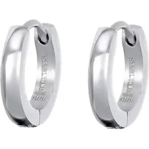 BROOK & YORK Stainless Steel Hoop Earrings - Silver