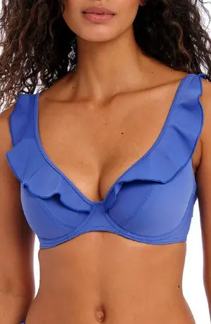 Freya Jewel Cove Underwire Bikini Top - Plain Azure