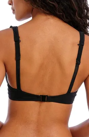 Freya Jewel Cove Underwire Bikini Top - Plain Black
