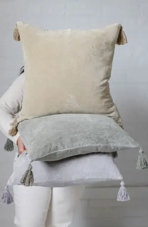 POM POM AT HOME Bianca Accent Pillow - Light Grey