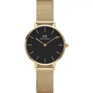 DANIEL WELLINGTON Petite Evergold Mesh Strap Watch - Gold/black