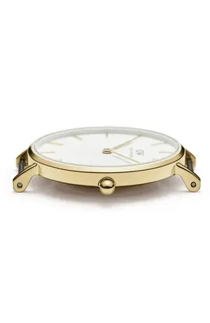 DANIEL WELLINGTON Petite Evergold Mesh Strap Watch - Gold/eggshell