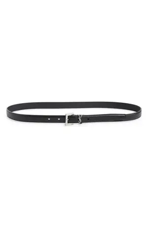 Saint Laurent Monogram Leather Belt