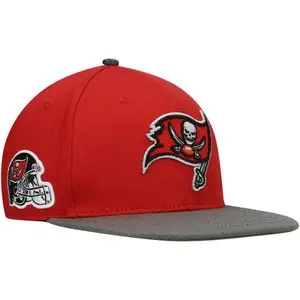 PRO STANDARD Pewter Tampa Bay Buccaneers 2tone Snapback Hat - Red