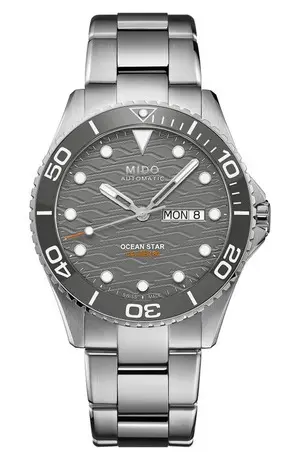 MIDO Ocean Star 200c Bracelet Watch - Silver